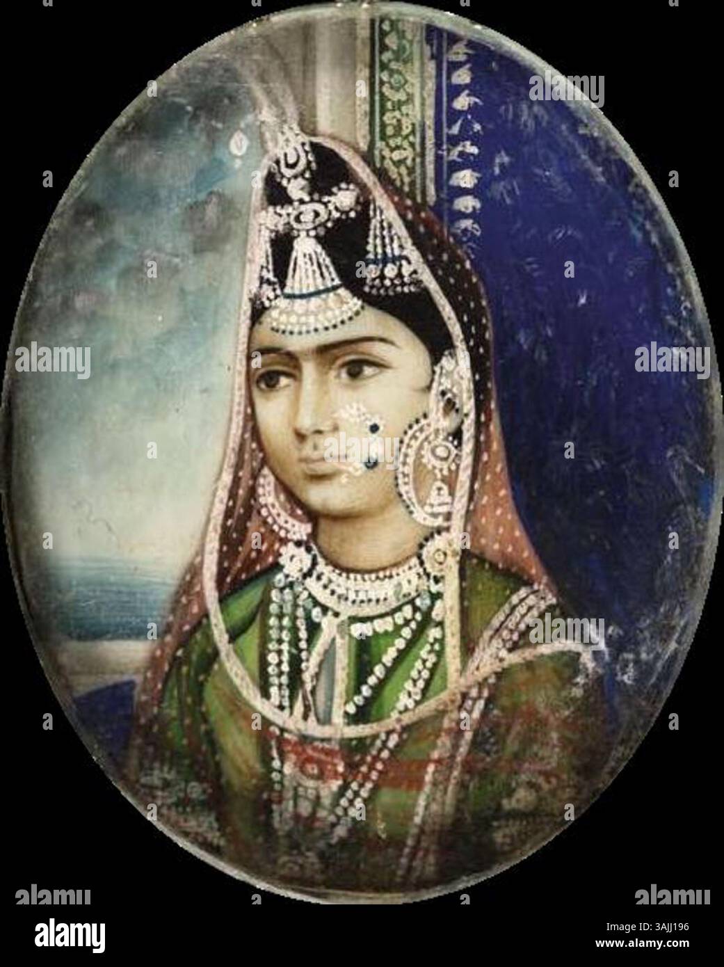 This miniature portrait of Maharani Jind Kaur, painted circa the mid ...