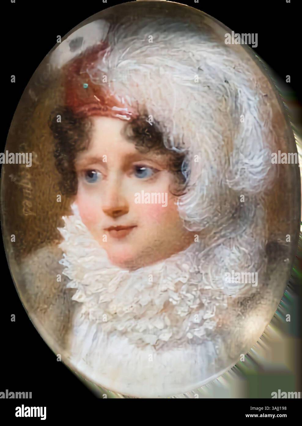 This oil medallion by Nicolas Jacques depicts Émilie de Beauharnais ...