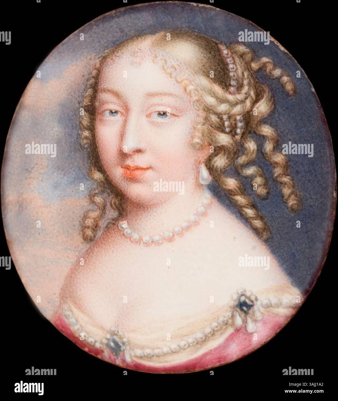 This enamel miniature, attributed to Jean Petitot, likely depicts ...