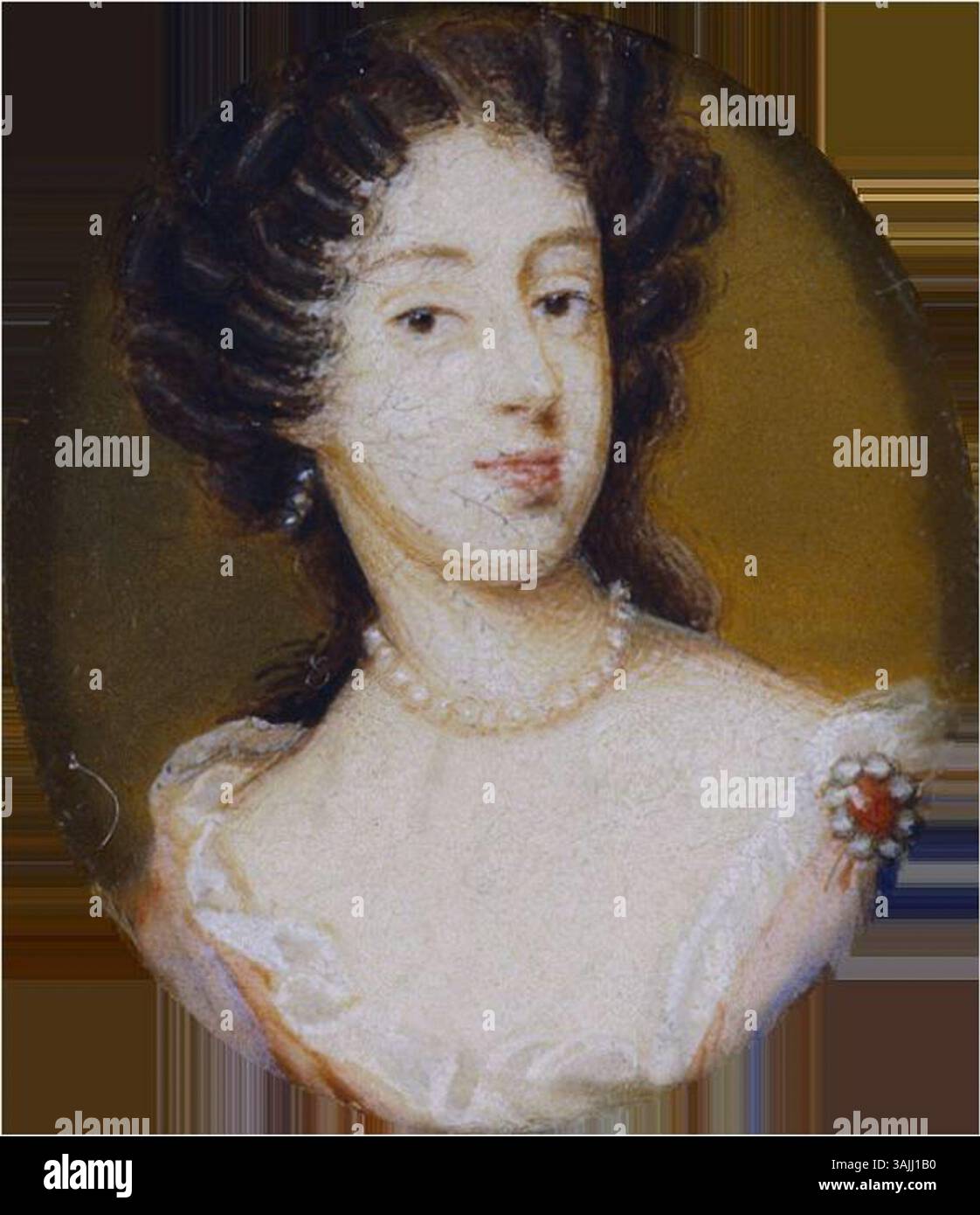 This portrait, created around 1685 by Susannah Penelope Rosse, depicts ...