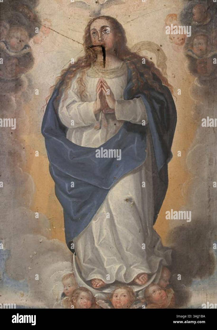 17th-century Spanish painting of the Virgin of the Displeasure, also ...