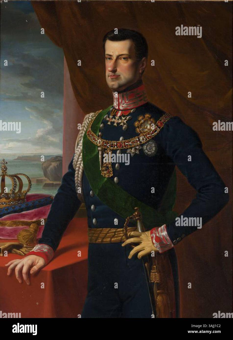 This 1831-1833 portrait of Carlo Alberto of Savoy, painted by Pietro ...
