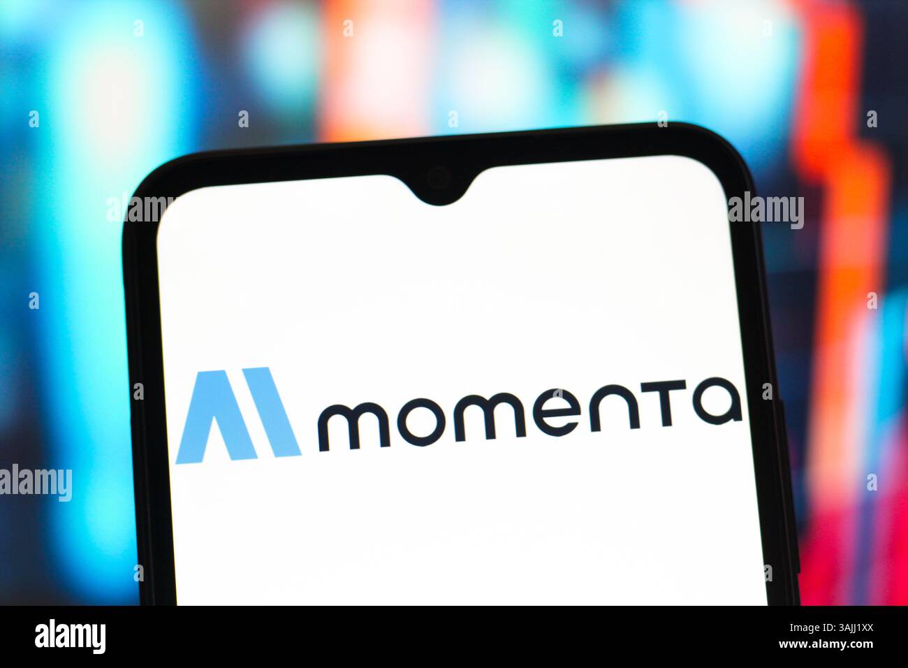 Canada. 11th Apr, 2025. In this photo illustration, the Momenta logo is seen displayed on a ...