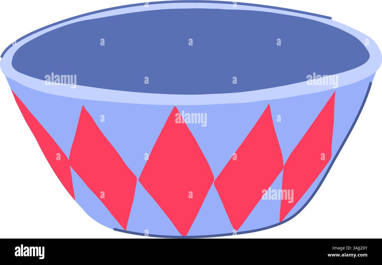 metal decorative bowl cartoon vector illustration Stock Vector Image ...
