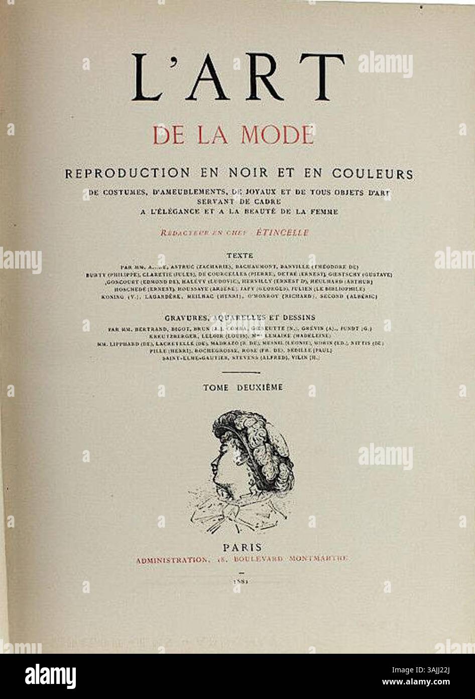 The cover page of 'L'Art de la Mode' volume 2, published in Paris in ...