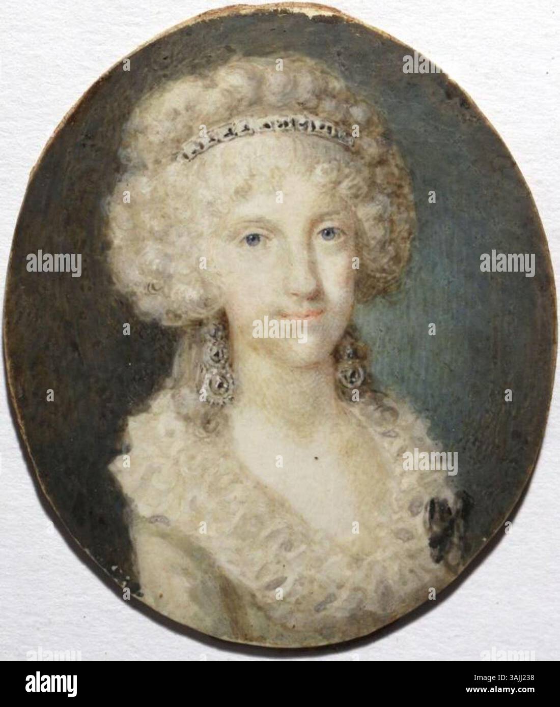 Miniature portrait of Princess Luisa of Naples and Sicily, daughter of ...