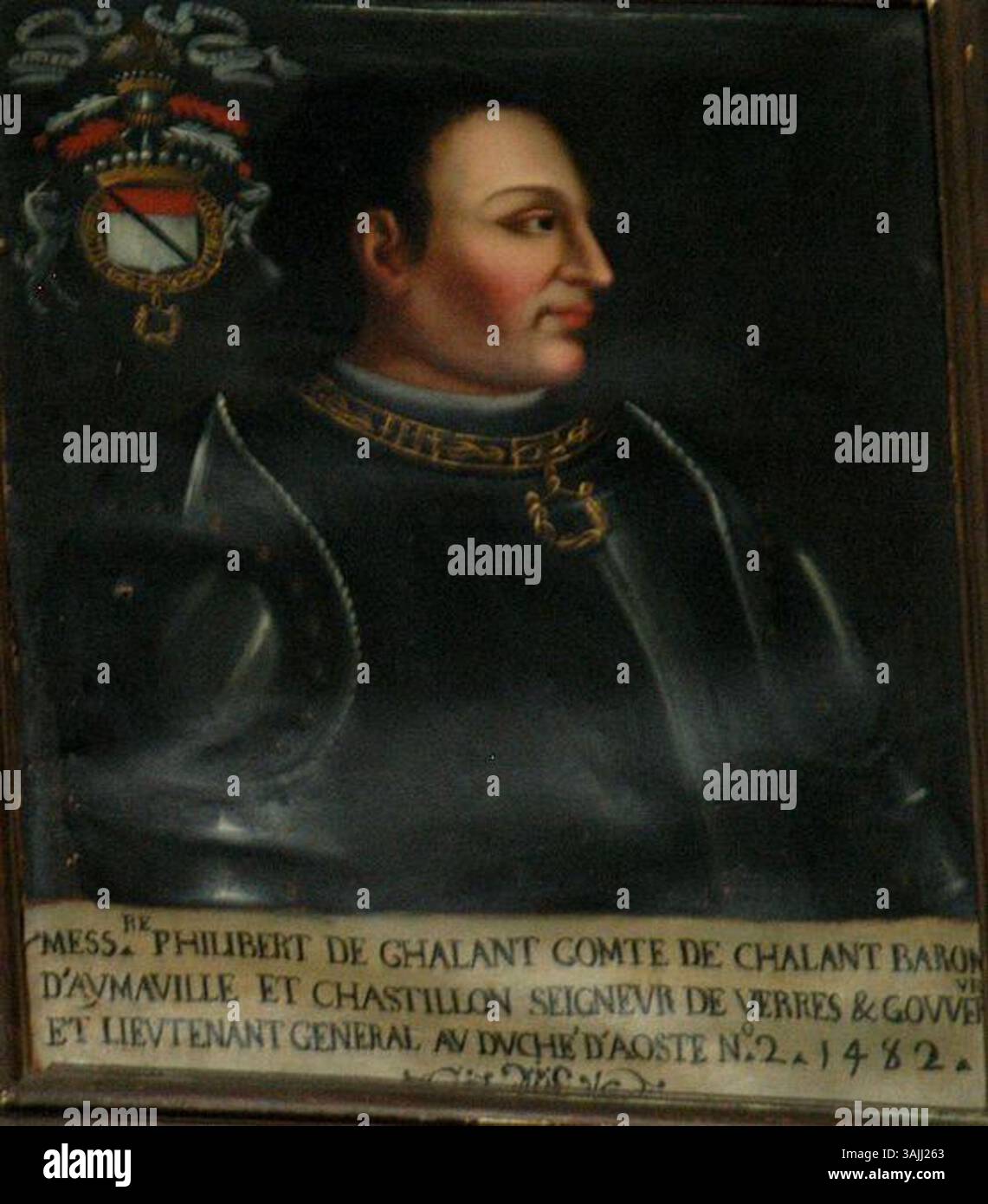 This 16th-century portrait represents Philibert de Challant, a noble ...