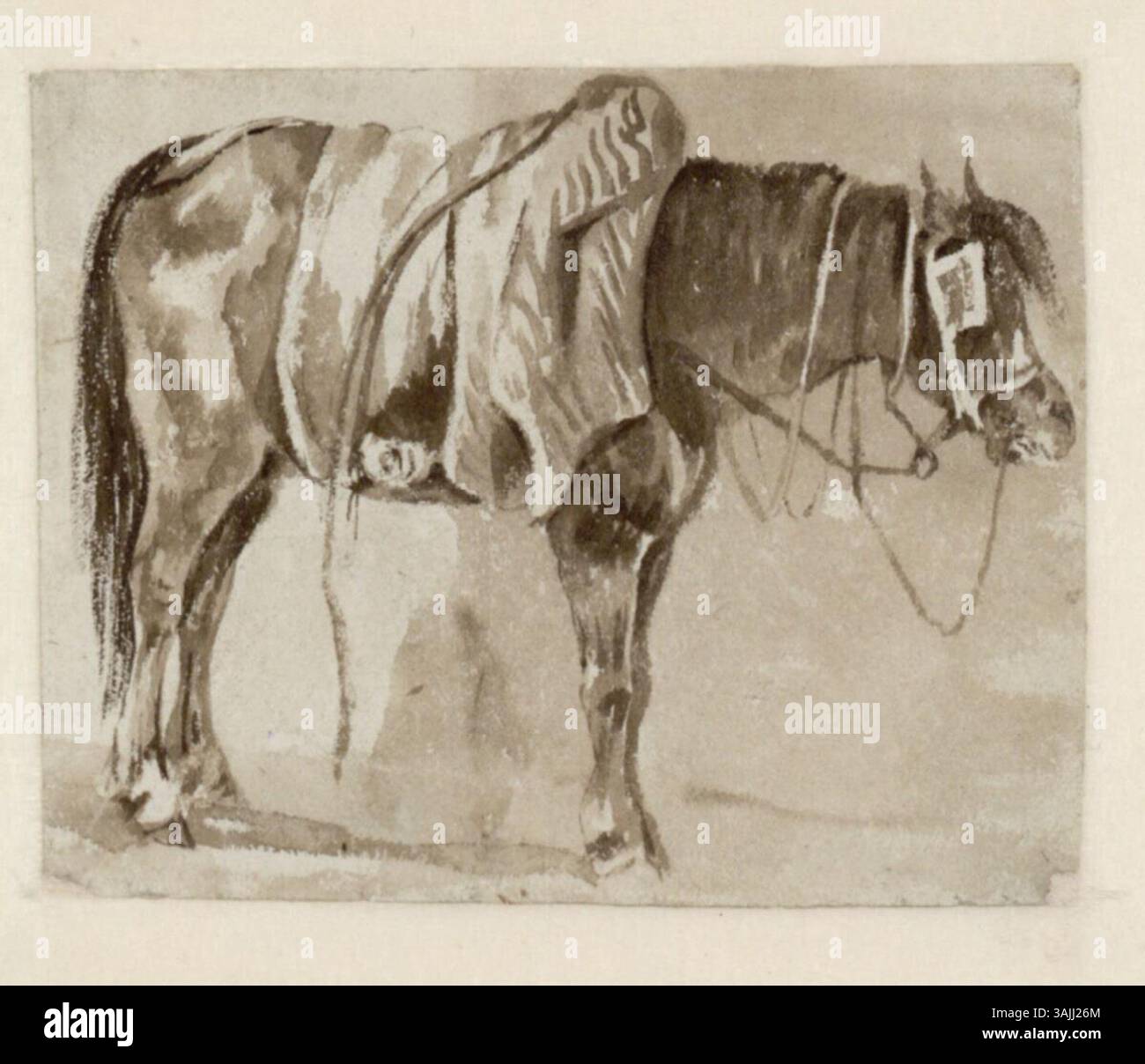 This 19th-century side view of a horse, previously attributed to ...