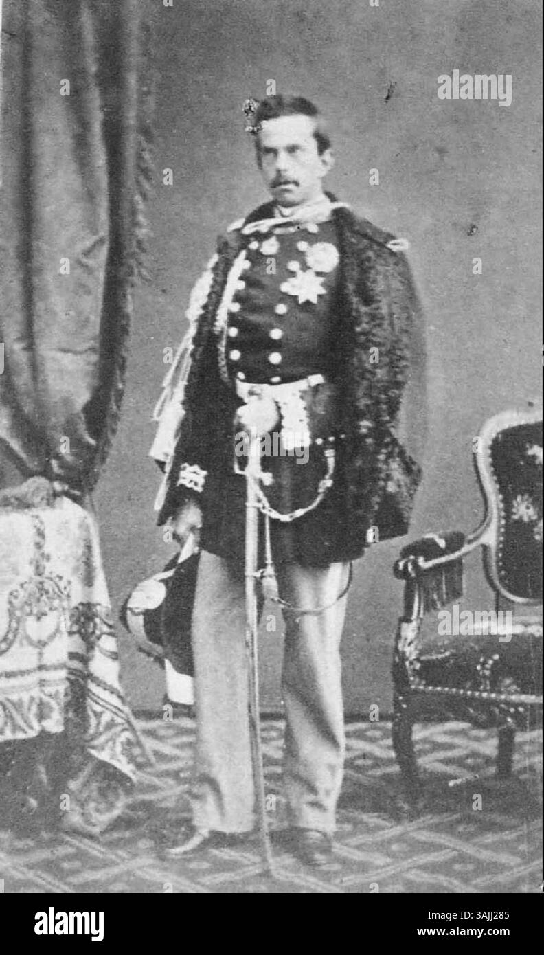 This 1860 photograph portrays Prince Umberto I of Savoy, the future ...