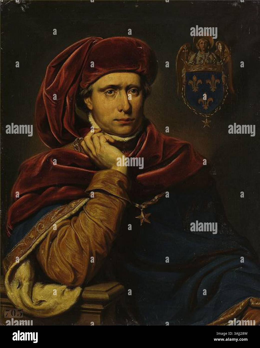 This 1838 oil painting by Gillot Saint-Evre portrays Charles VI, King ...