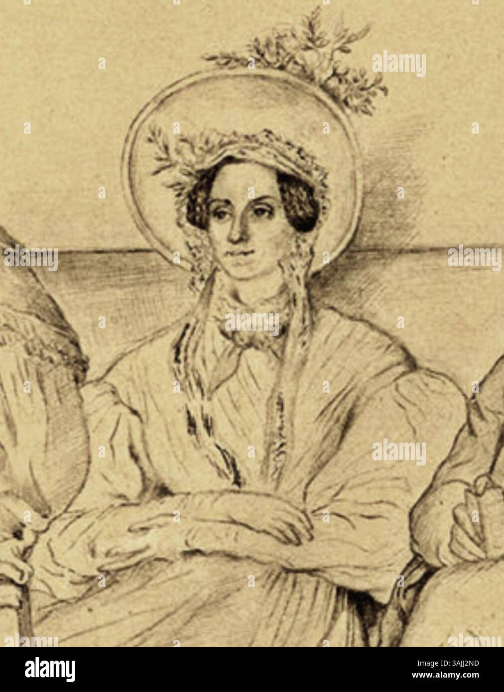 Portrait of Roxani Soutzos, wife of the Greek diplomat Michael Soutzos ...