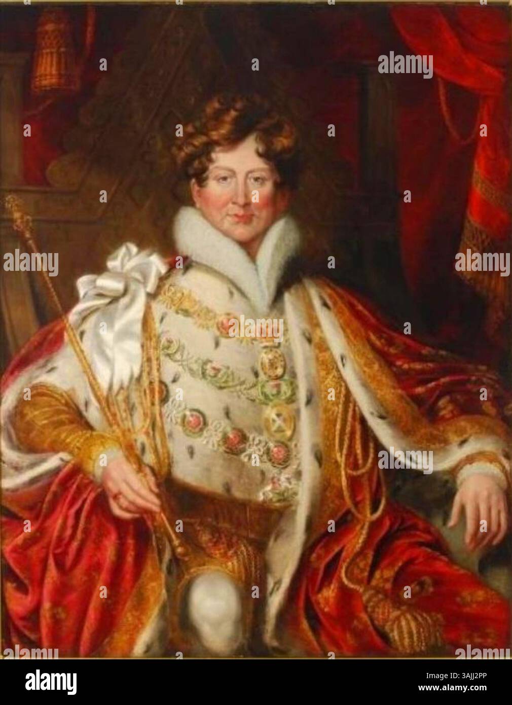 Portrait of King George IV (1762-1830) in coronation robes, painted by ...