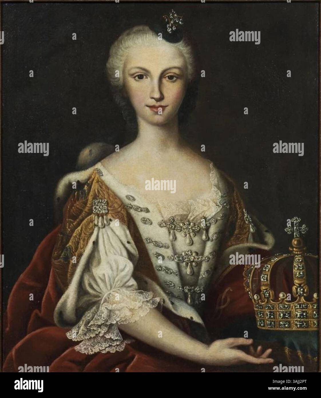 This 18th-century oil painting by Domenico Duprà depicts Maria Antonia ...