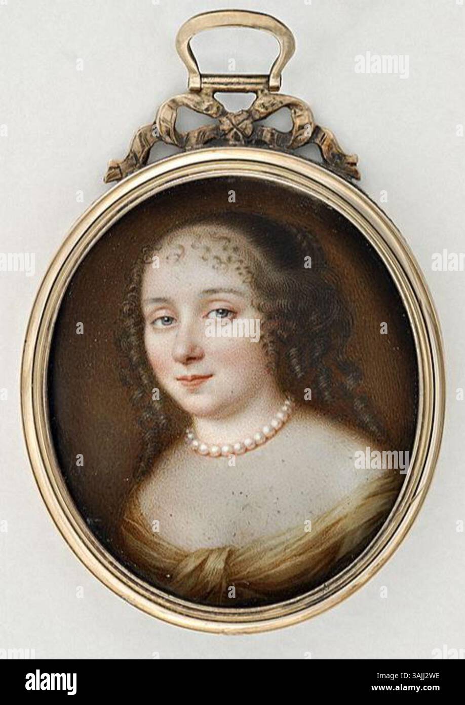 This 17th-century miniature on enamel by Petitot depicts the presumed ...