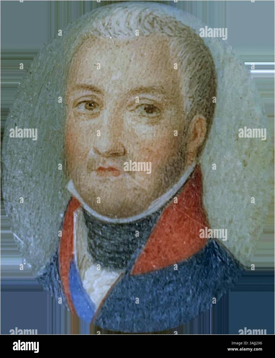 This miniature portrait depicts Louis-Philippe I, future King of France ...