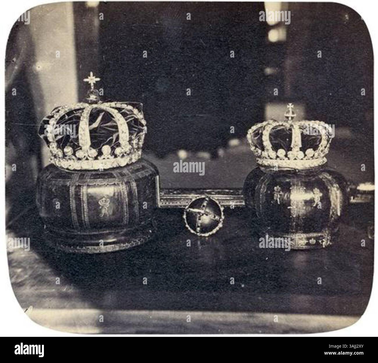A 1861 depiction of the crowns of the Kingdom of Prussia, designed by ...
