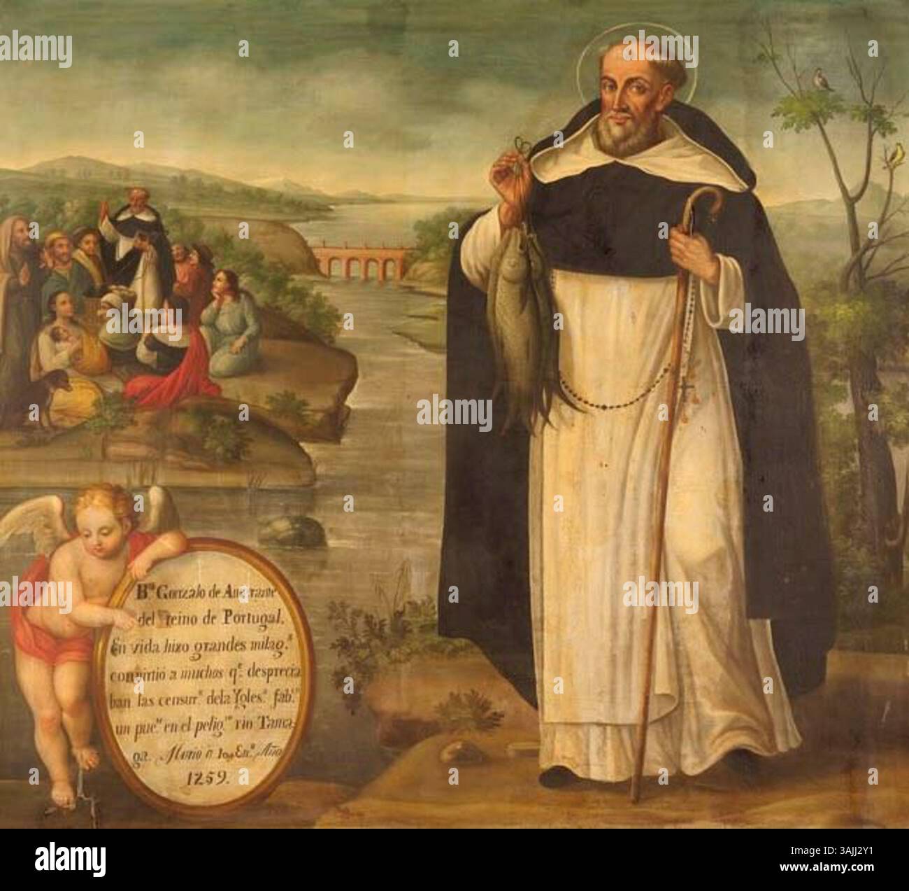 A 19th-century depiction of Saint Gonzalo de Amarante by the Cabrera ...