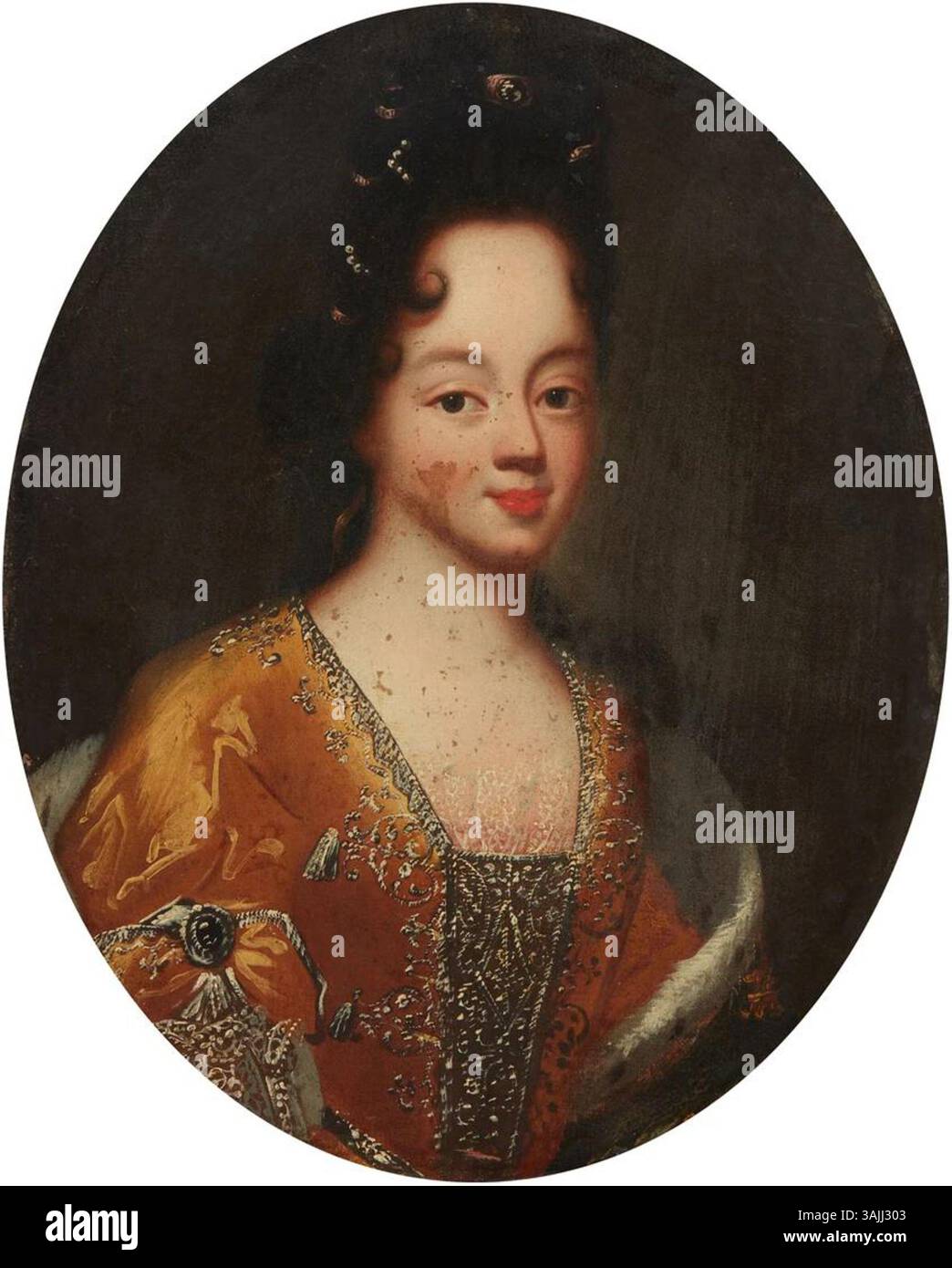 This 17th-century portrait from the French School shows a noblewoman in ...