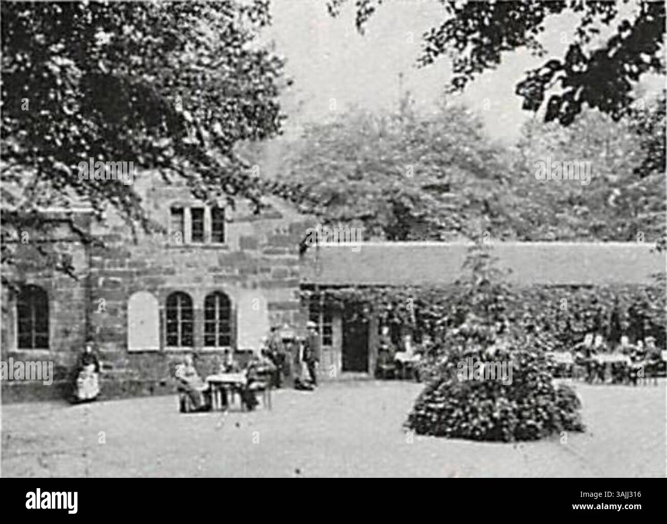 This 1914 image depicts a guesthouse located on Czorneboh near Bautzen ...