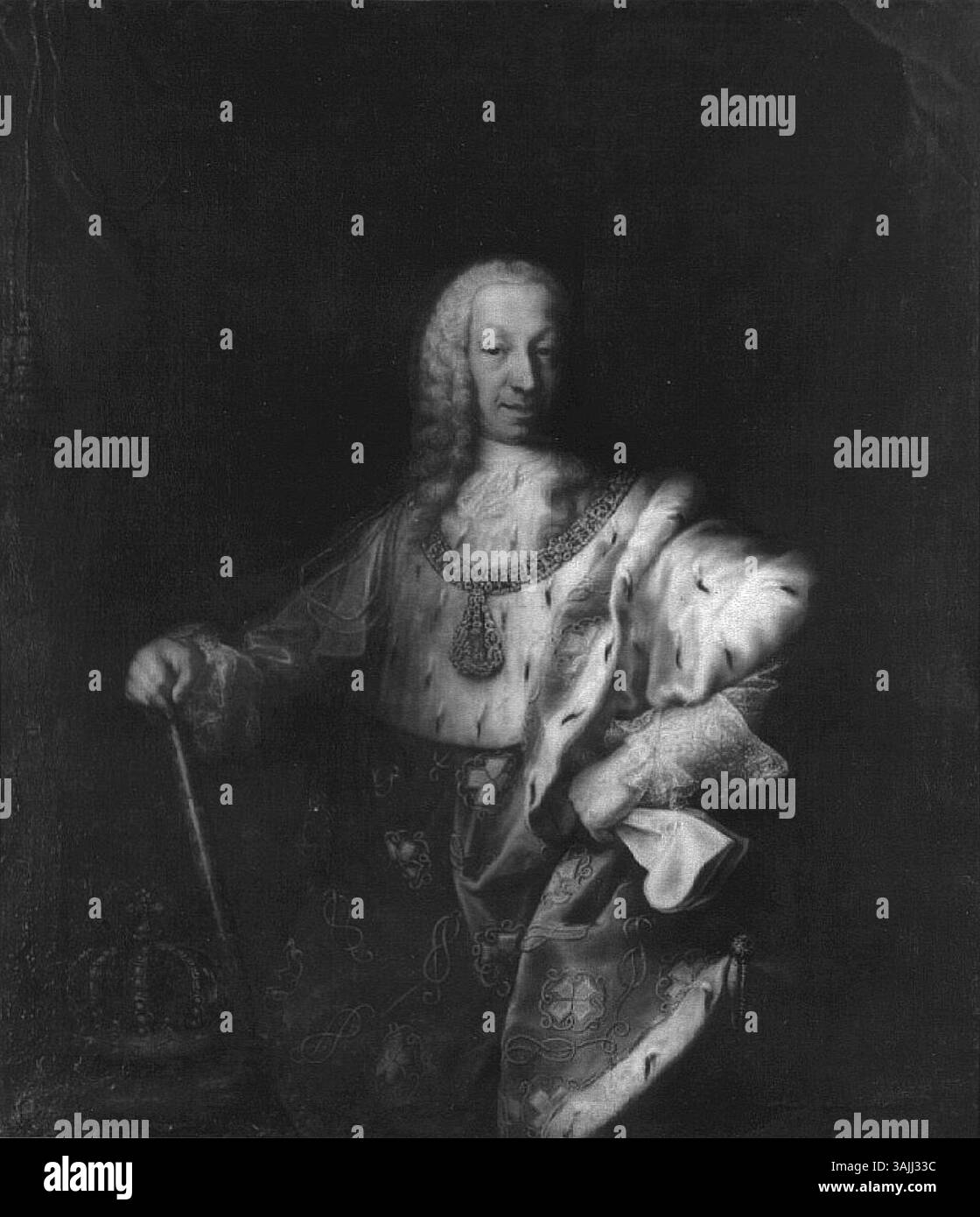 Portrait of Charles Emmanuel III of Savoy, painted by Giuseppe Dupré ...