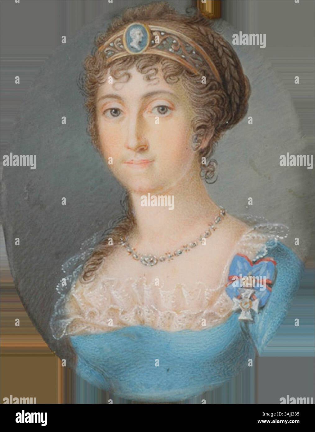 This 19th-century portrait by Peter Mayr depicts Caroline of Baden ...