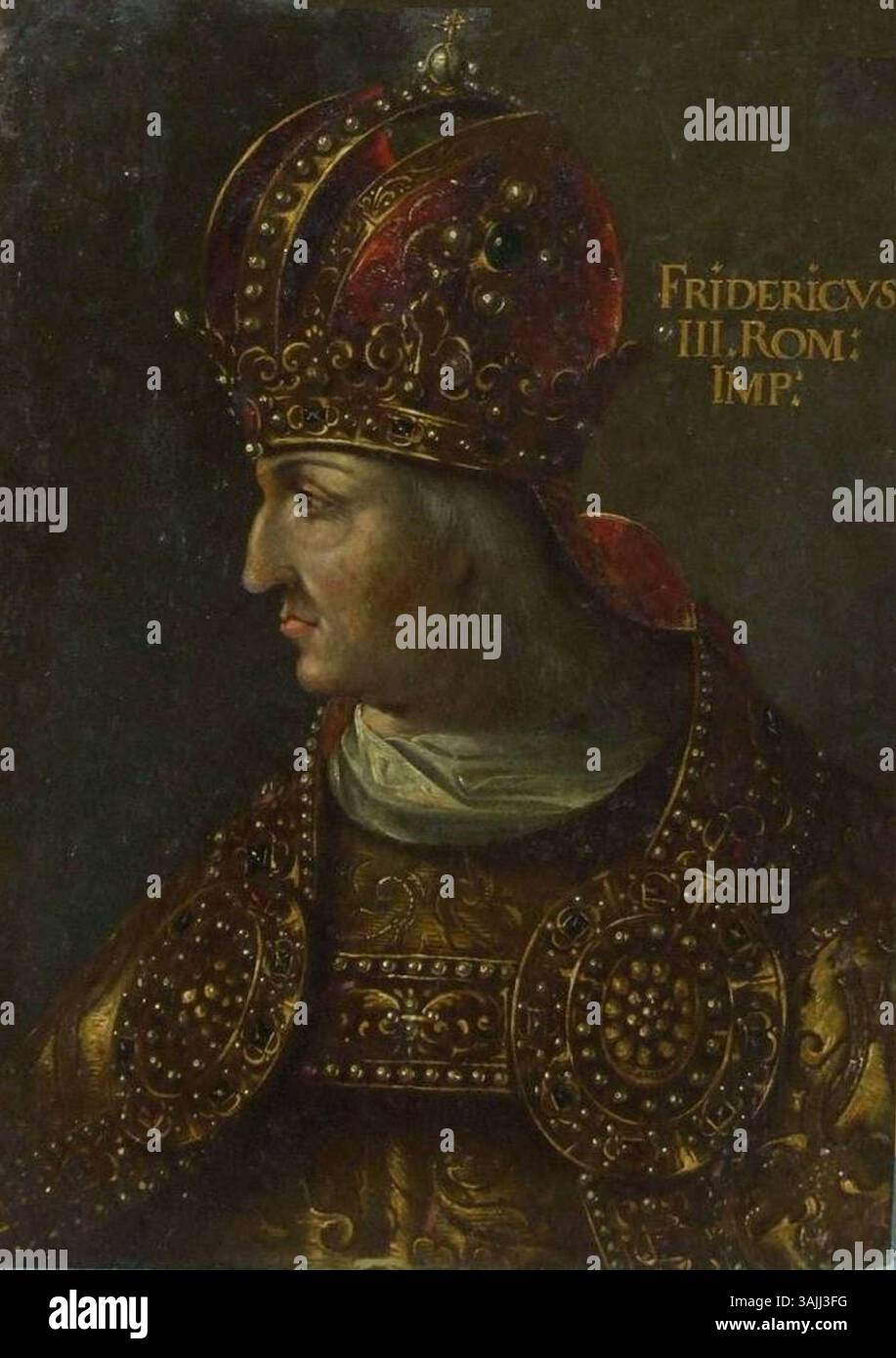 Portrait of Emperor Friedrich III of Habsburg from the 17th century ...