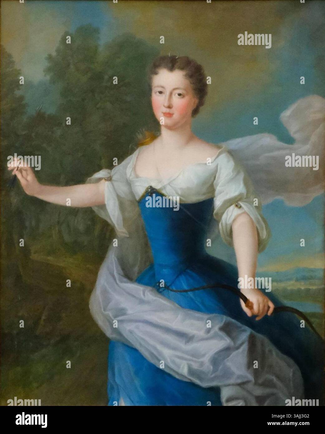 This 18th-century portrait, attributed to Jean-Marc Nattier, features a ...