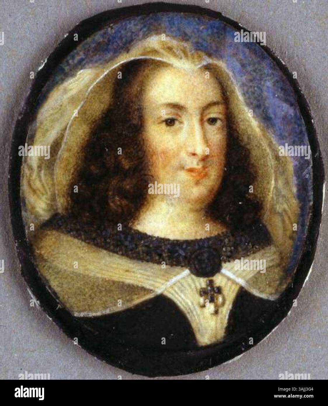 Miniature portrait of Archduchess Maria Anna of Austria (1610-1665 ...