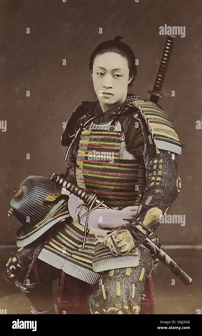This portrait, taken by Suzuki Shin'ichi I between 1873 and 1876 ...