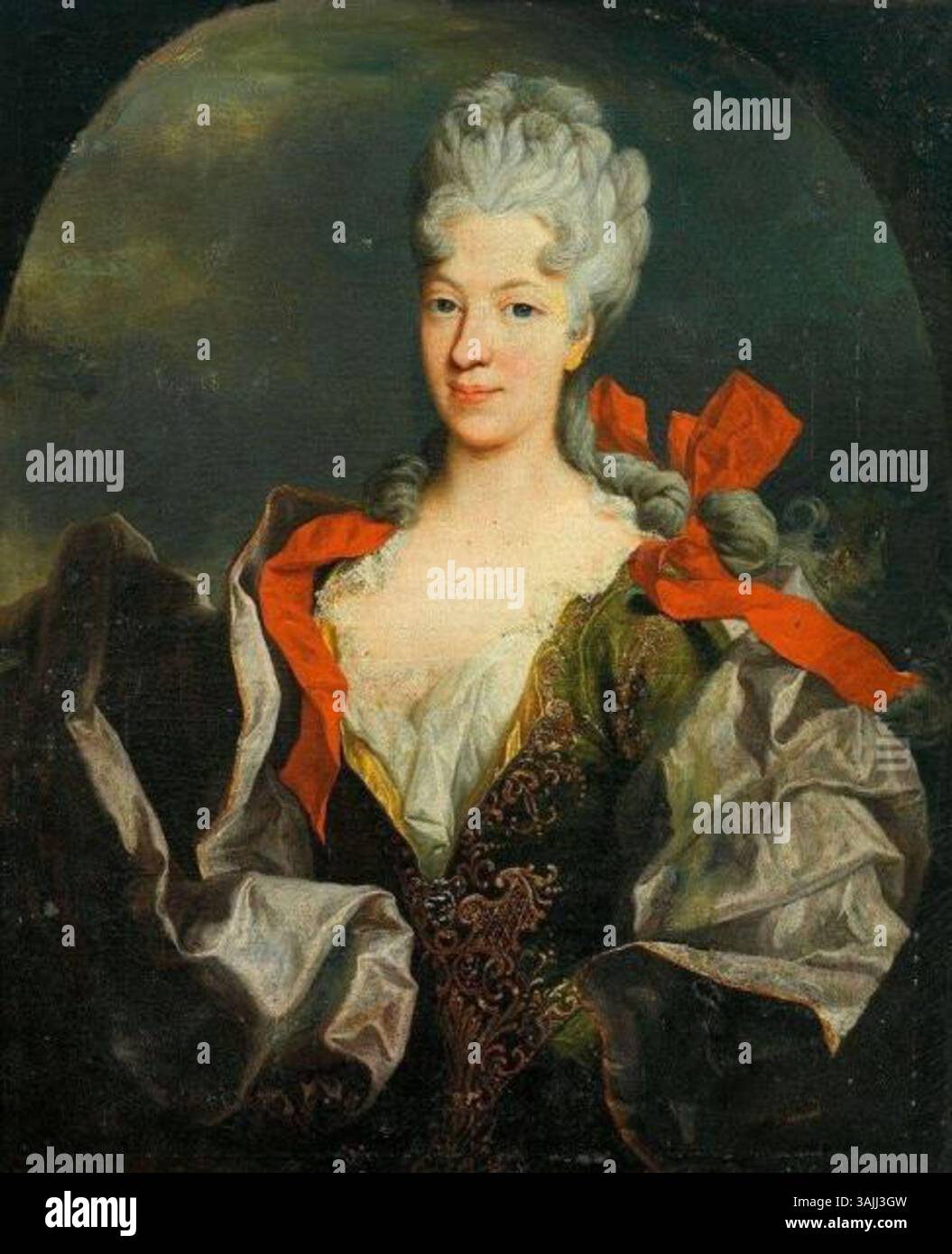 Portrait of a lady, attributed to Johann Michael Hertz, once ...