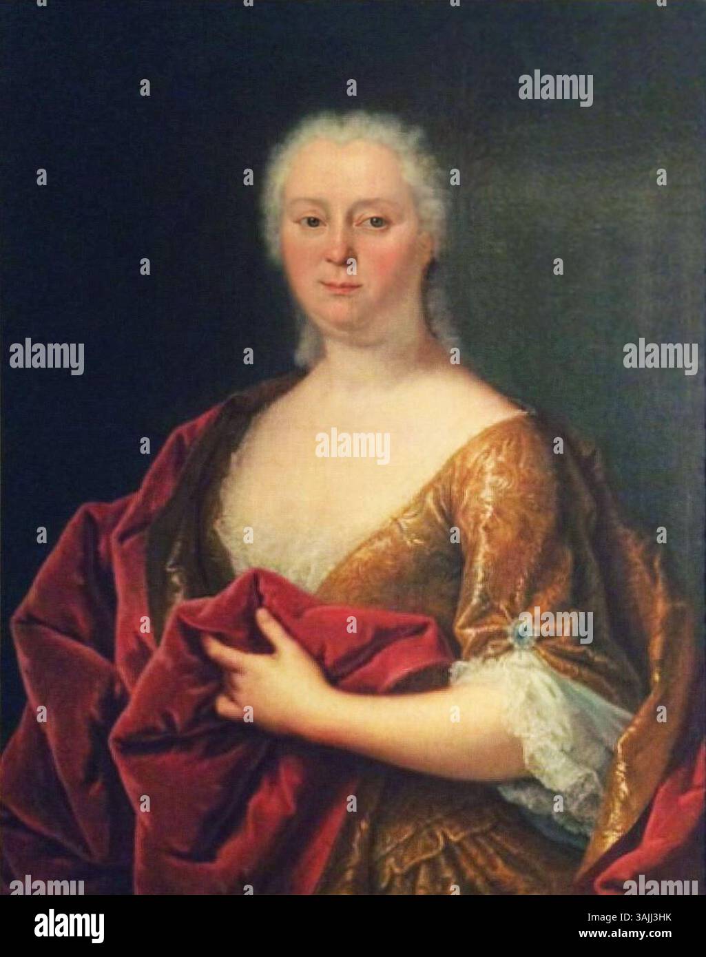 This 18th-century French portrait, attributed to the French School, is ...