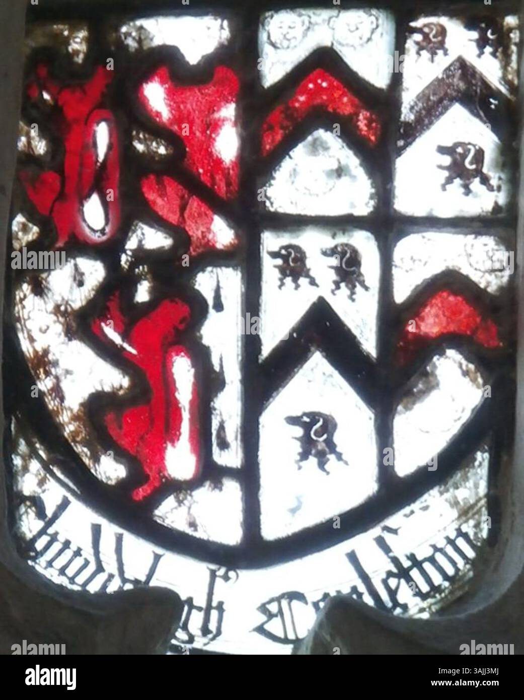 A 15th-century stained-glass drawing from the Church of St John the ...