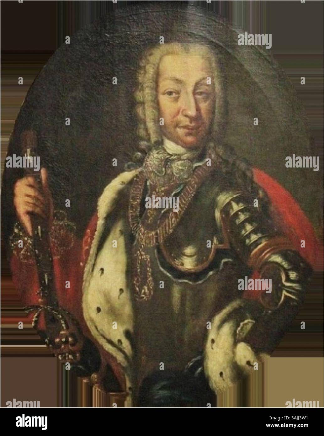 A portrait of Carlo Emanuele III of Sardinia (1701-1773), misidentified ...