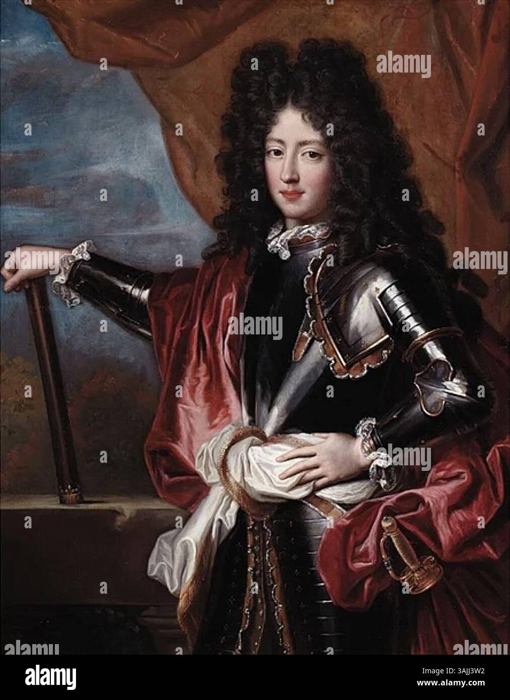 A 17th-century portrait attributed to François de Troy, depicting Louis ...