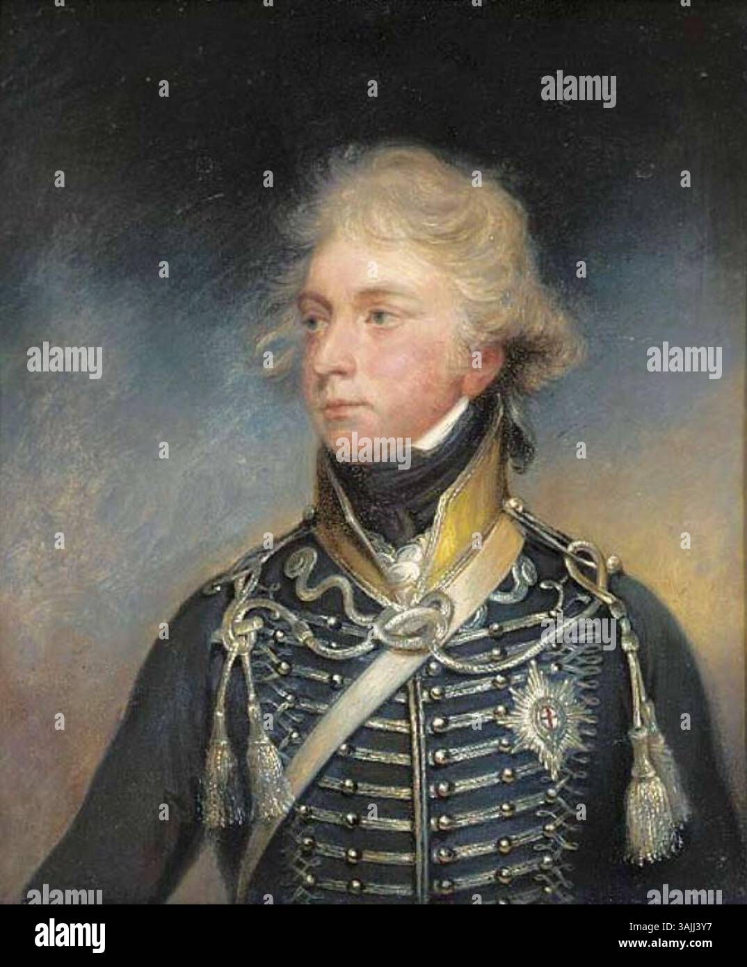 This portrait, after William Beechey, depicts George IV of the United Kingdom in uniform ...