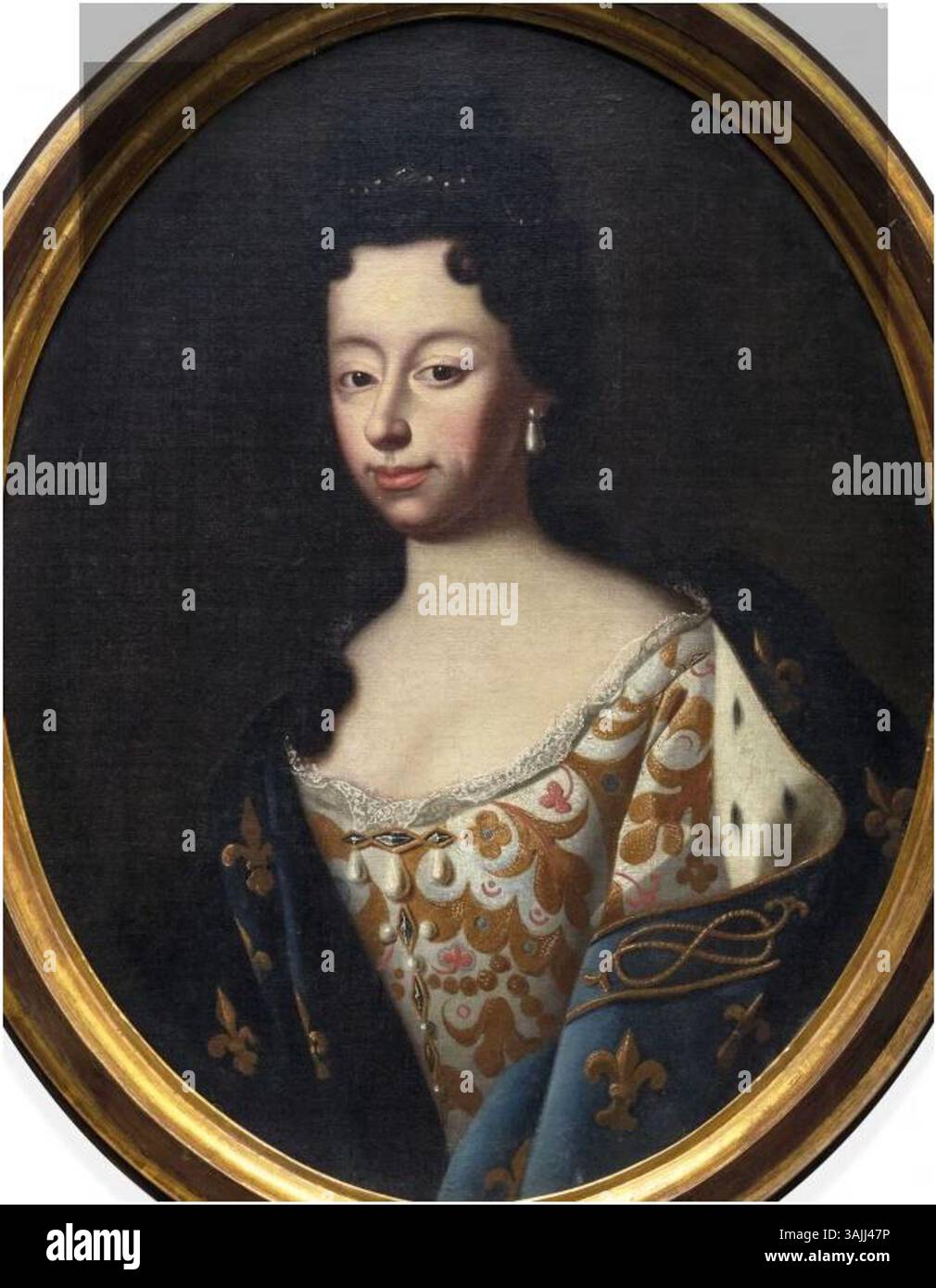 The 17th-century 'Ritratto di Anna Maria d'Orleans' is an oil painting ...