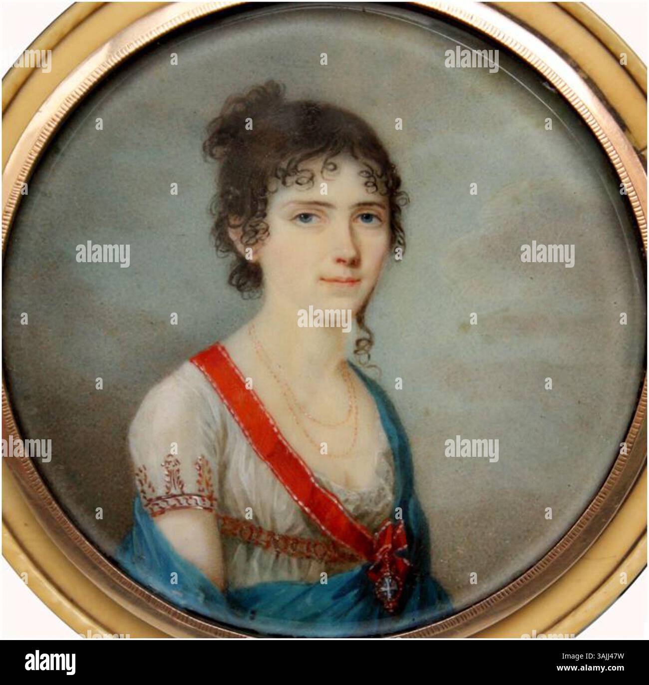 Portrait of Karoline of Baden, Princess of Baden, with the Russian ...