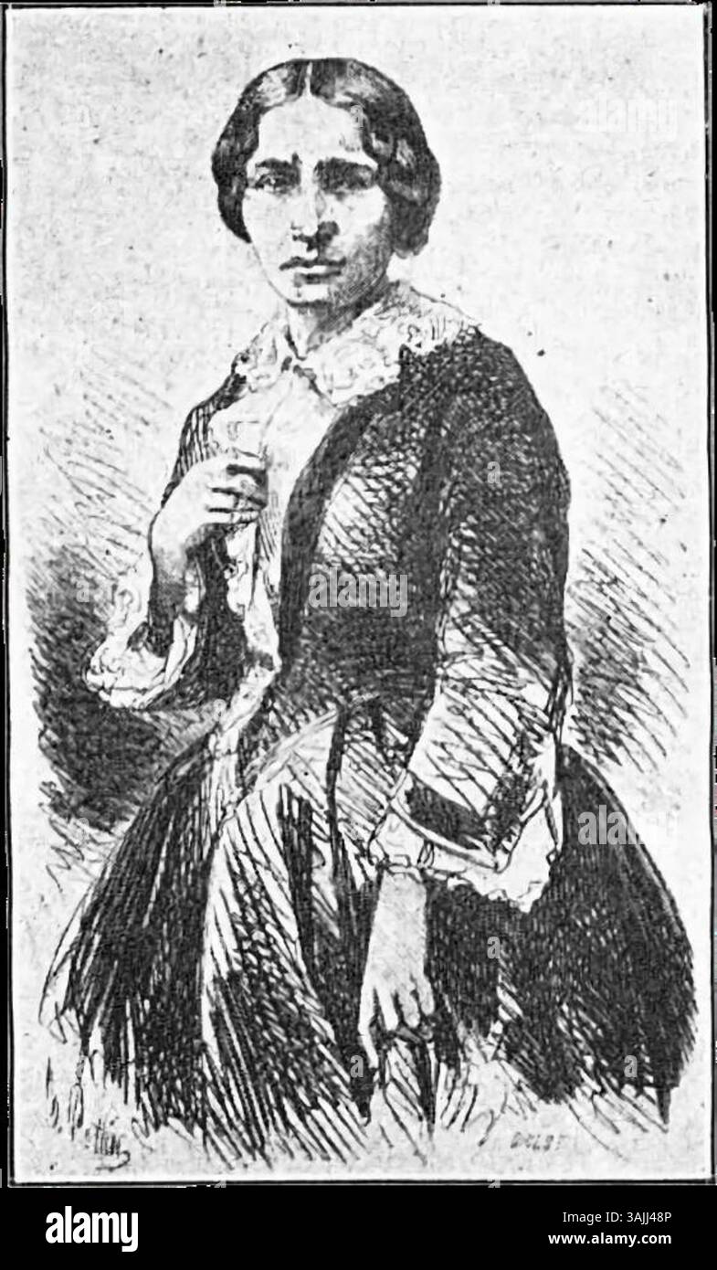 Lucie Mabire, a French stage actor (1821–1857), is depicted in this ...