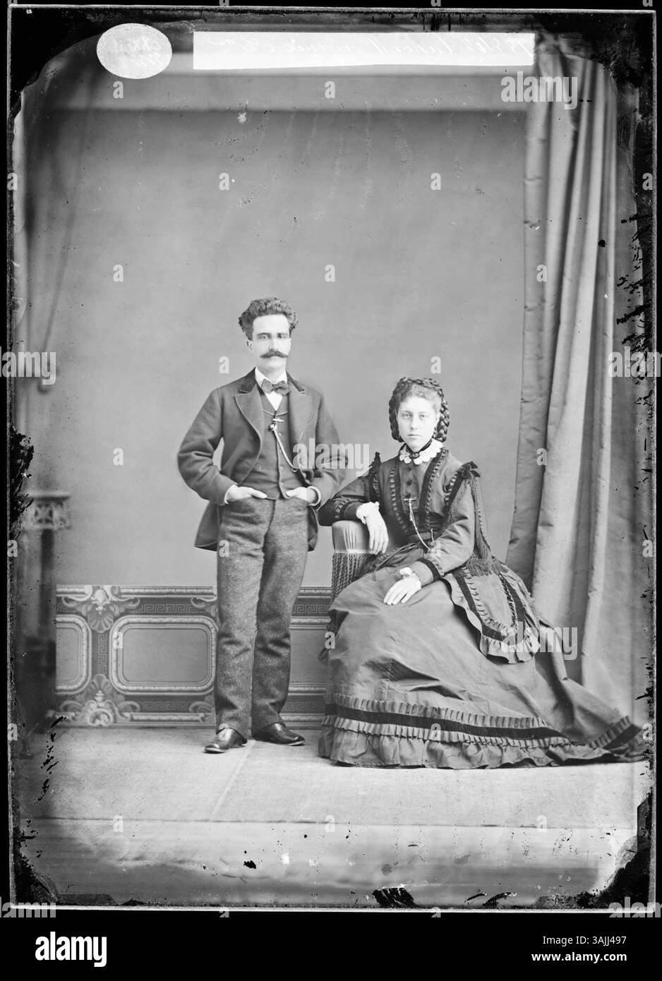 1868 photograph by Alfred Fillon of Carlos Maria Eugénio de Almeida and ...