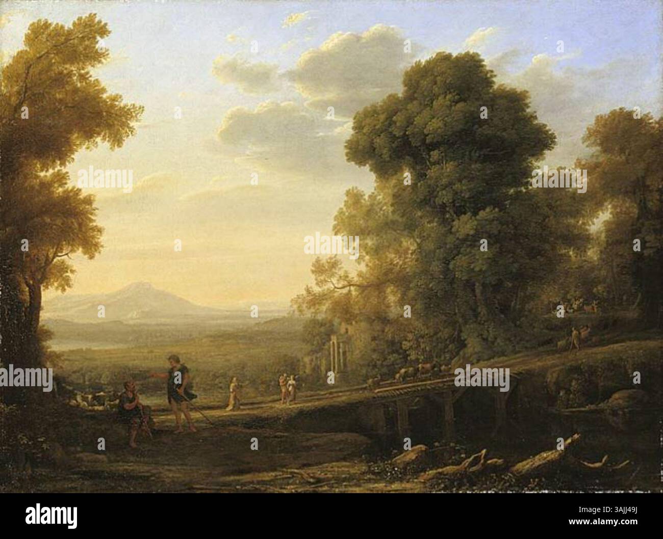 Claude Lorrain's 'Landscape with Rebekah Taking Leave of Her Father ...