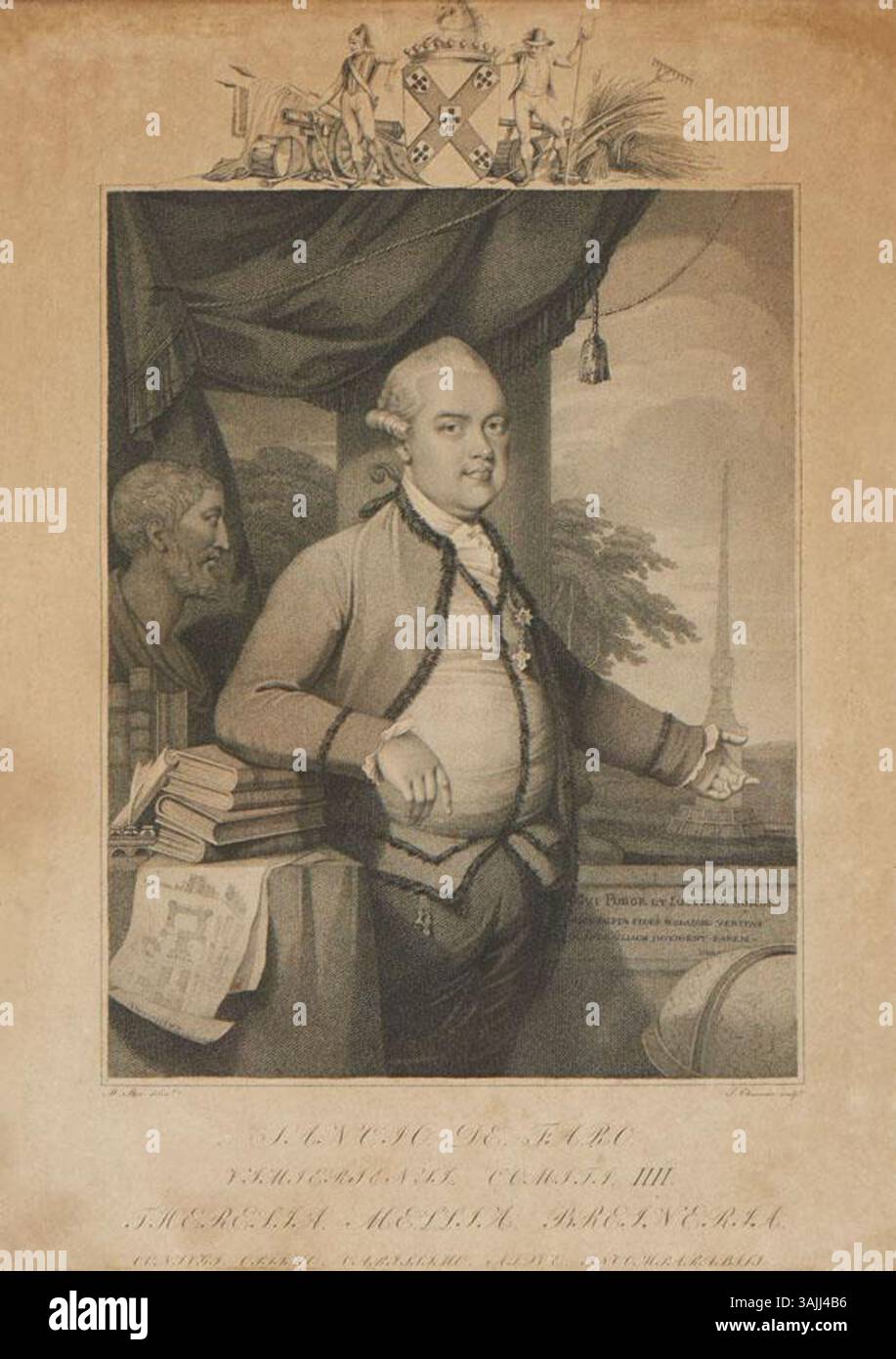 This portrait engraving by Thomas Cheesman, after a drawing by Martin ...