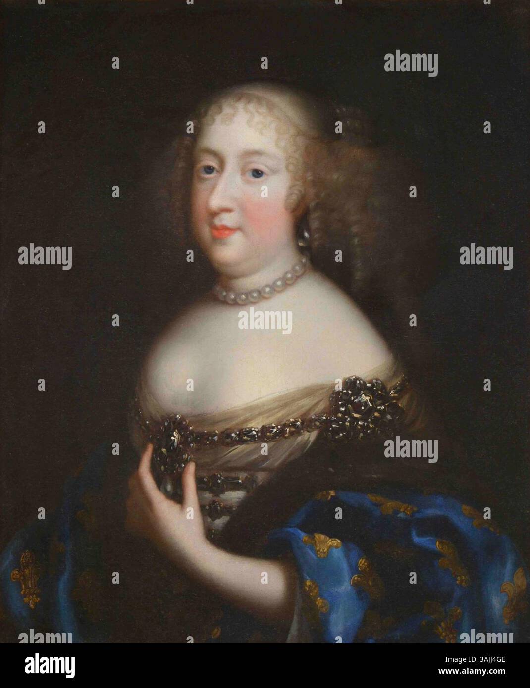 This 17th-century oil portrait of Maria Theresa of Spain, wife of Louis ...