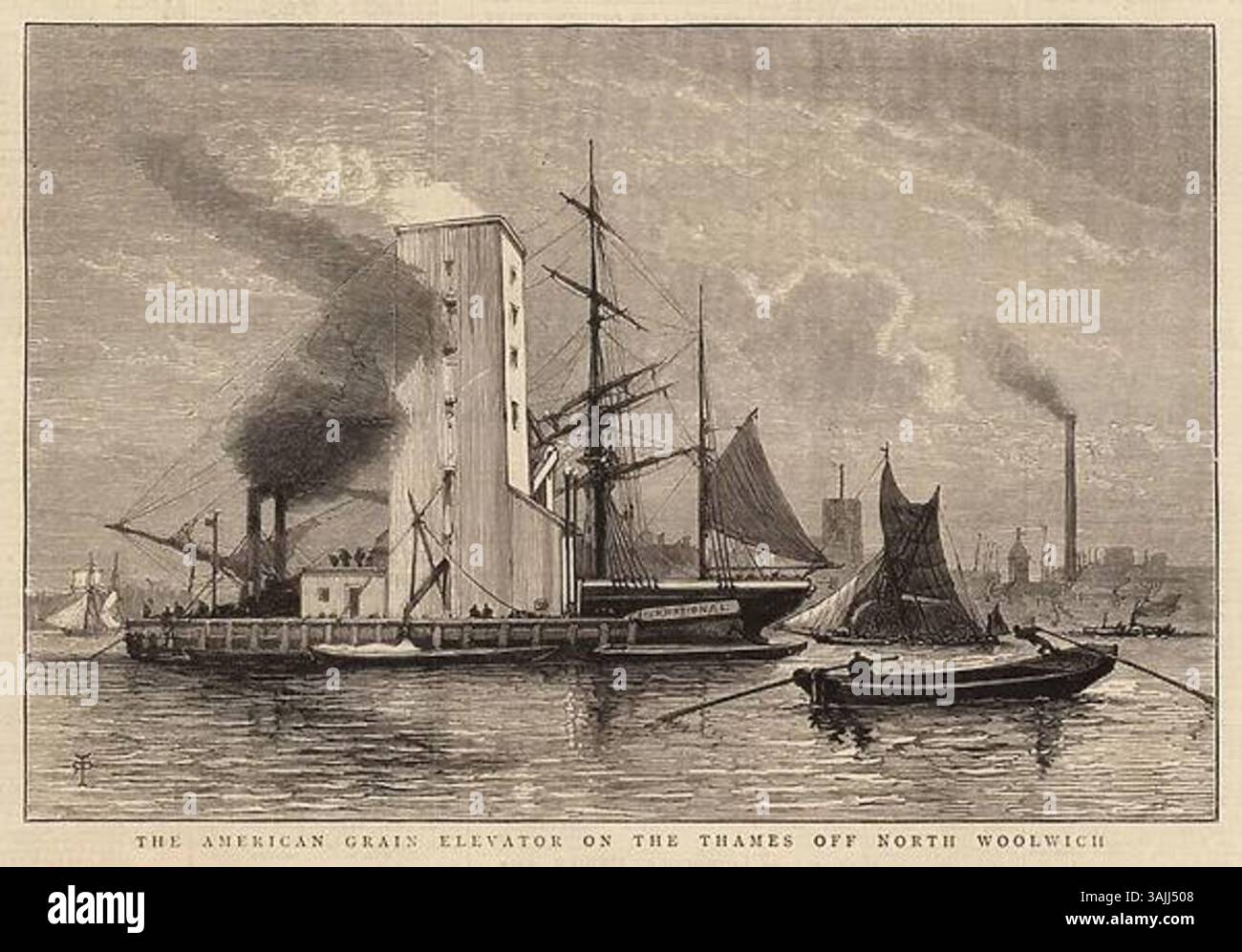 This 1880 illustration from *The Graphic* depicts the American grain ...