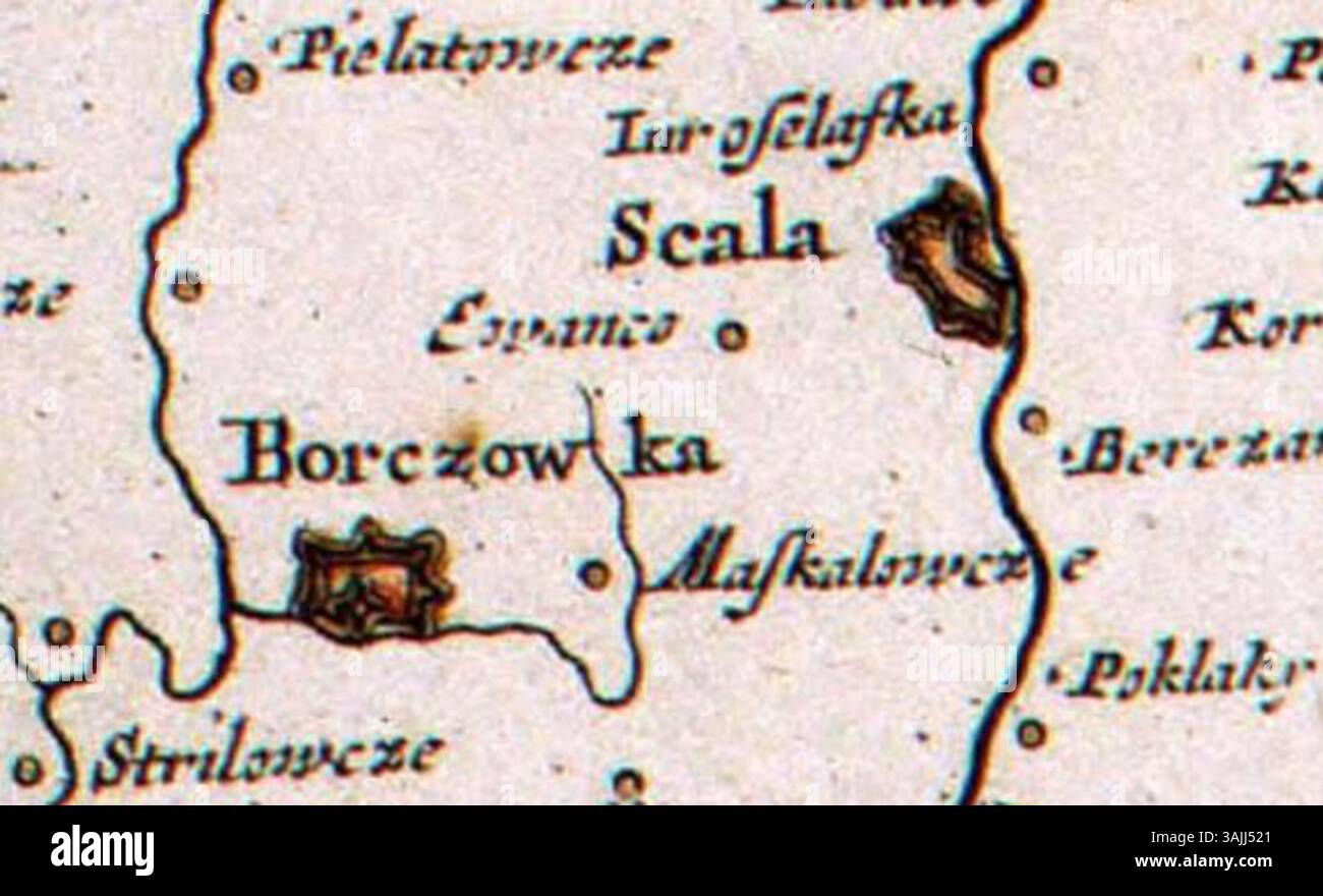 A map of Podolia in Ukraine, created by the French military engineer ...