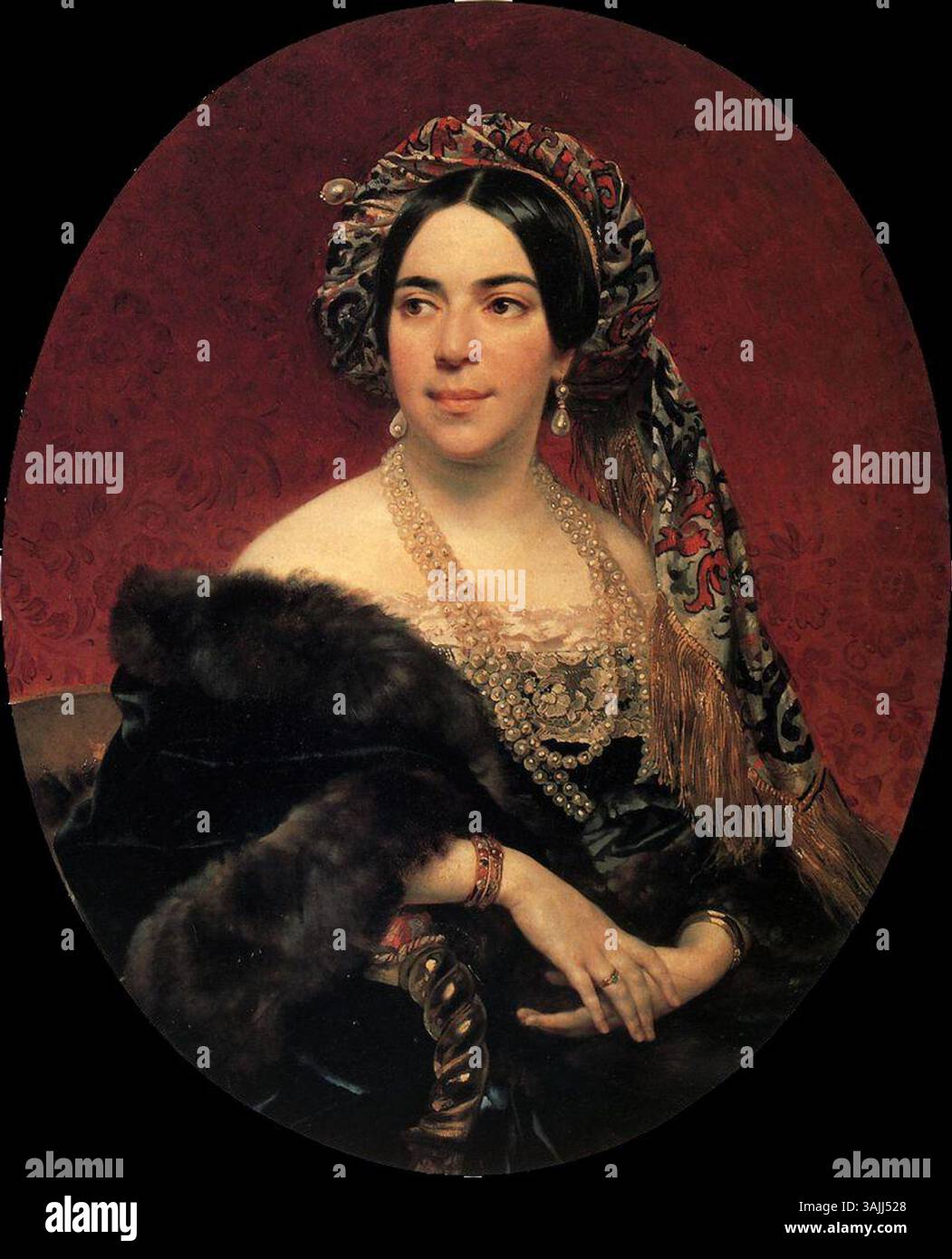 This portrait by Karl Bryullov (1799–1852) depicts Maria Pavlovna Volkonskaia (1816-1854 ...