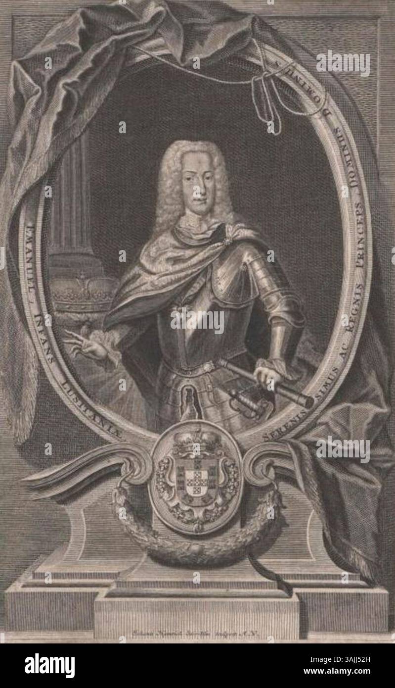 This 18th-century engraving depicts Emanuel of Portugal, the Infante of ...