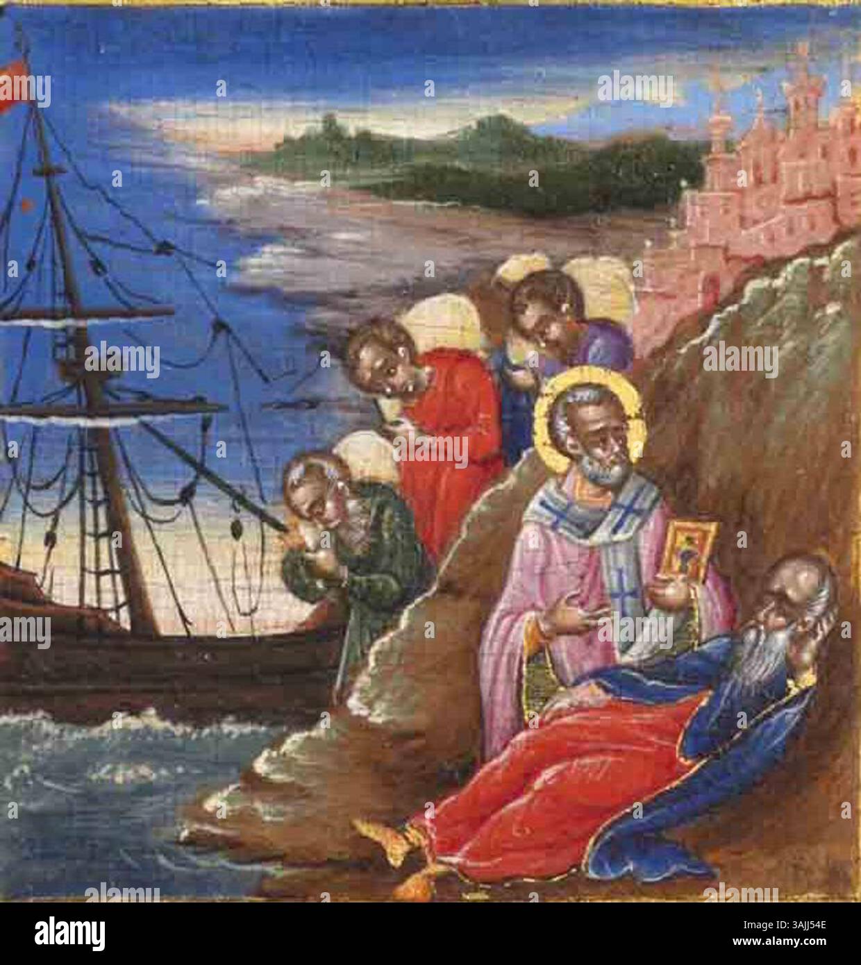 Theodore Poulakis' depiction of Saint Nicholas, painted between 1650 ...