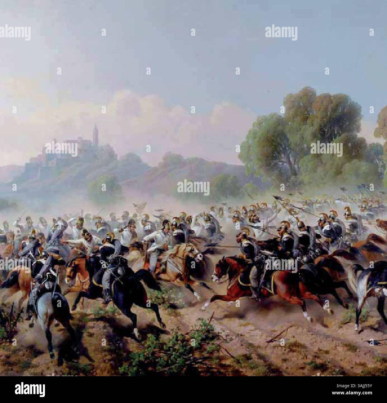 This 1858 painting by Felice Cerruti Bauduc depicts the cavalry charge ...