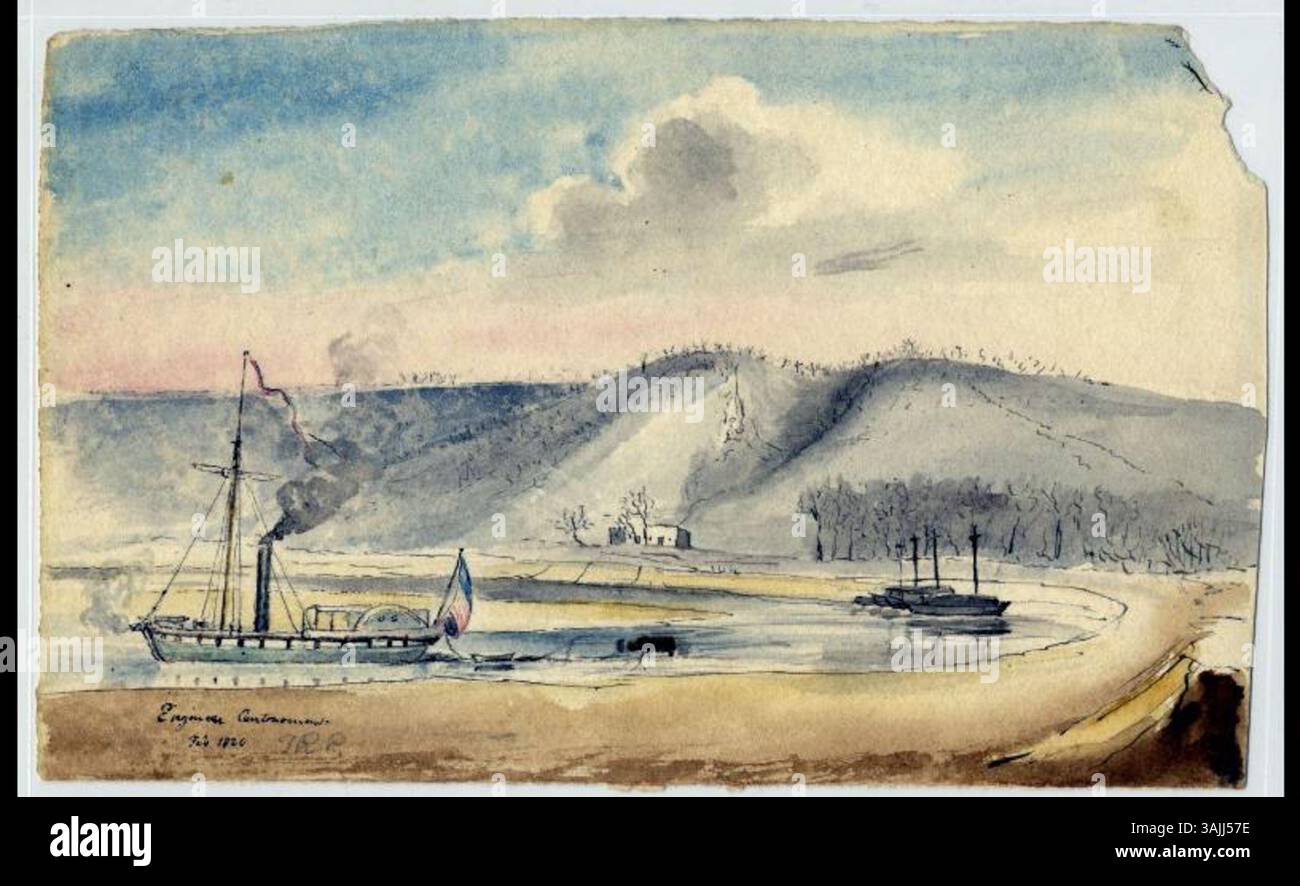 The painting 'Western Engineer' by Titian Ramsay Peale, created in 1819 ...