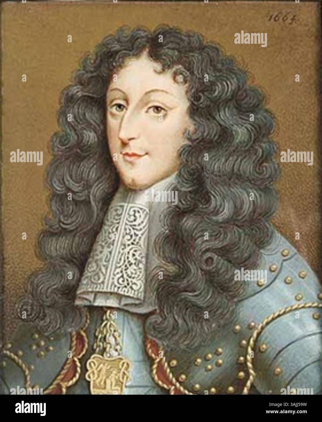 This 1664 watercolor on vellum by Peter Lawrence Crosse depicts Charles ...